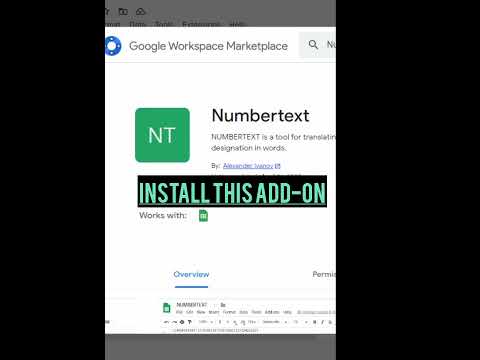 Convert Numbers To Words In GOOGLE SHEET #excel #google #googlesheets #exceltrick #exceltutorial