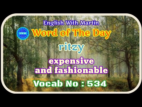ritzy meaning | pronunciation & a sentence | English vocabulary | English with Martin | EWM #534