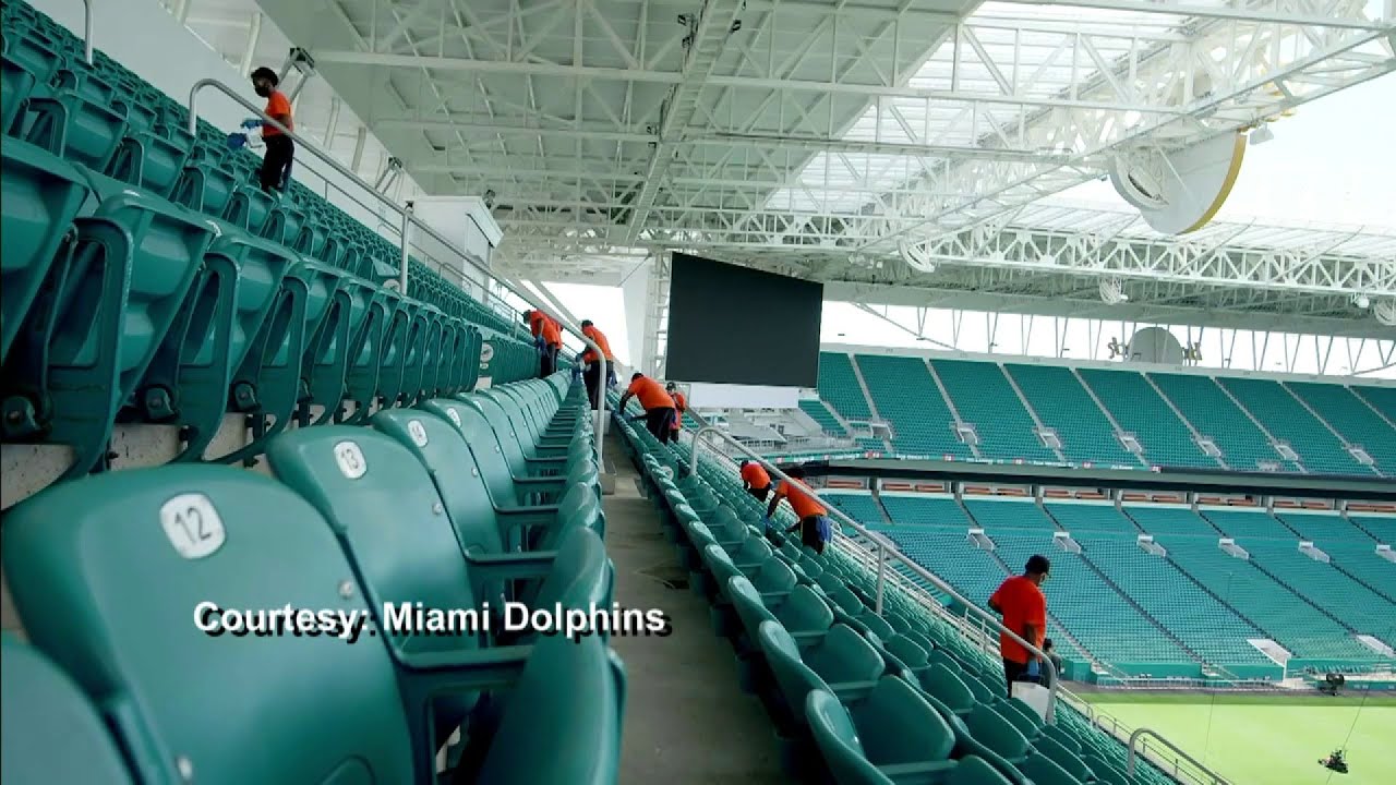 Dolphins preparing Hard Rock Stadium for limited fans at home opener