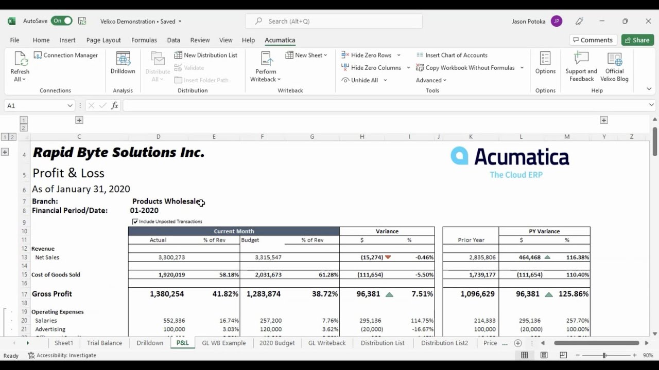 Acumatica - ERP Financial Analysis and Reporting Made Easy by Opus
