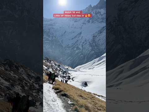 Best view if mountains | abc trek Nepal | trekking is love #love #nepal #mountains #travel #shorts