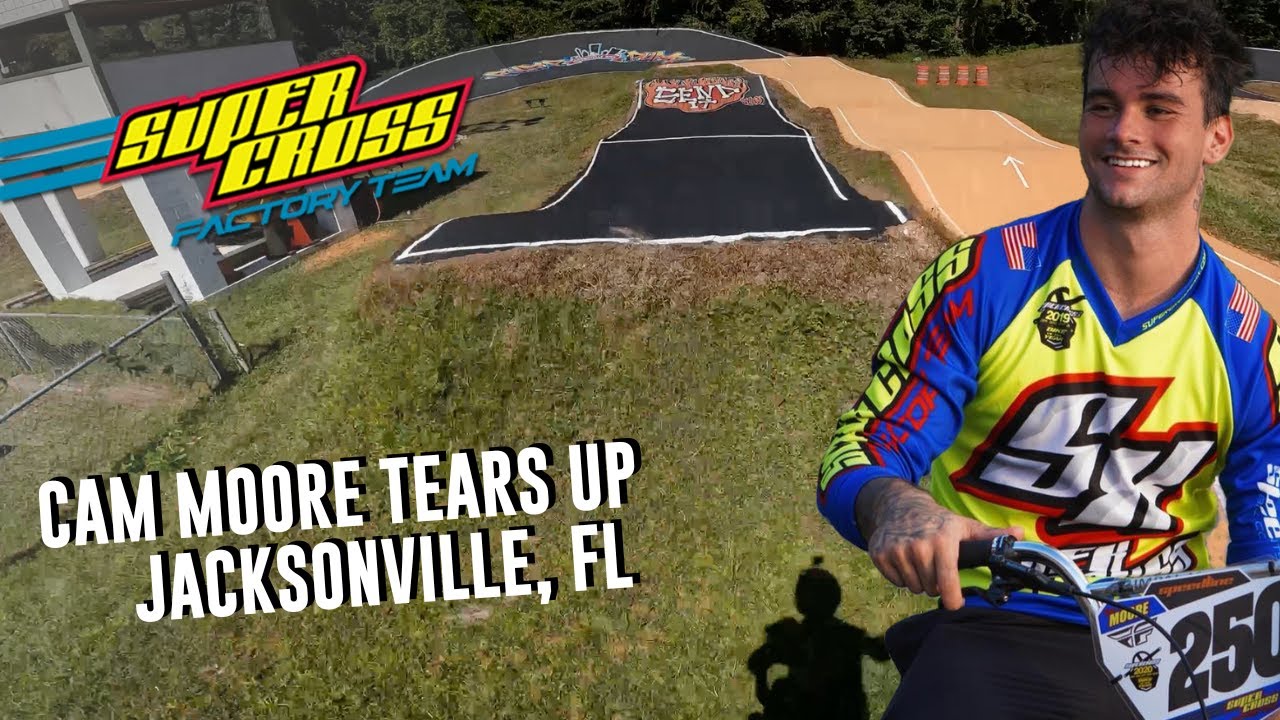Cam Moore tearing the BMX race track up in Jacksonville, Florida