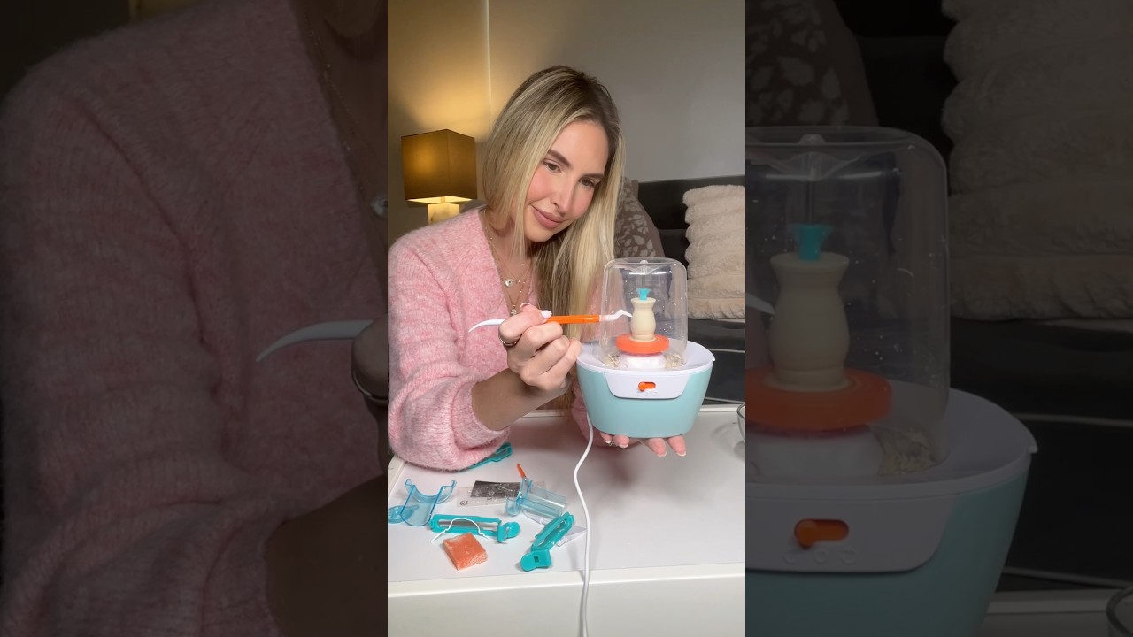 I tried a mini pottery wheel! How to make mini pottery!