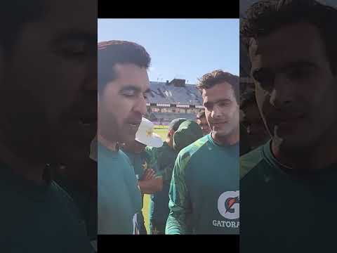 Abbas Afridi Receives His T20I Debut Cap From Umar Gul 🧢🇵🇰 #NZvPAK