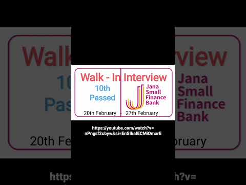 Job Interview Jana Small Finance Bank
