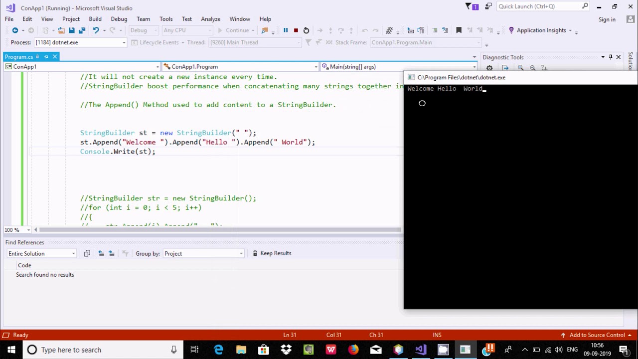 C# StringBuilder Append Method