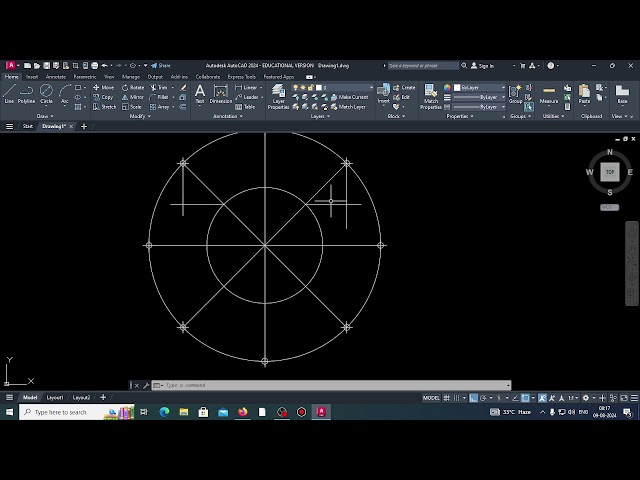 Mastering Ellipse Drawing with the Concentric Circle Method in AutoCAD | Galaxy.ai | Galaxy.ai