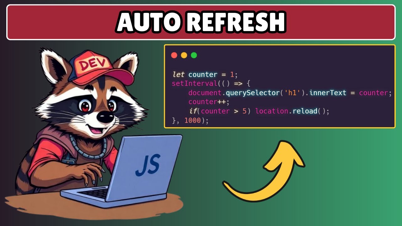 How to Auto Refresh Web Page Every 5 Seconds Using Javascript & HTML