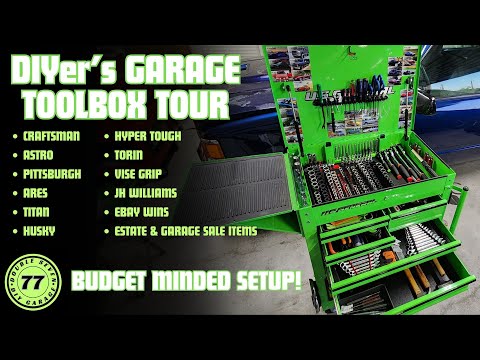 DIYer's Garage Toolbox Tour: My budget minded US General 5 Drawer Cart setup for home garages!