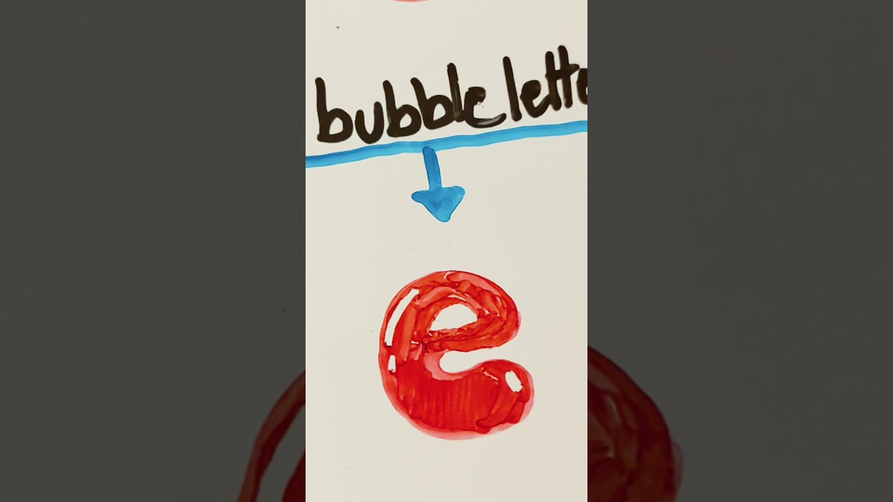 bubble letter e #art #drawingtutorial #drawing #shortsdrawing