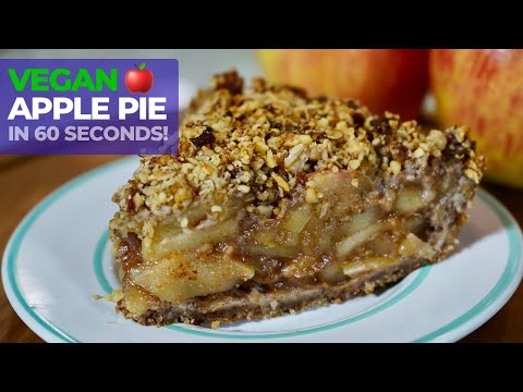 HEALTHY Vegan APPLE PIE in 60 SECONDS! (sugar-free + gluten-free)