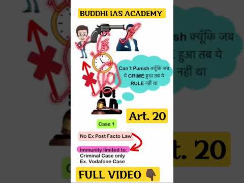 What is Ex Post Facto Law in Article 20 of indian Constitution Explained with Example