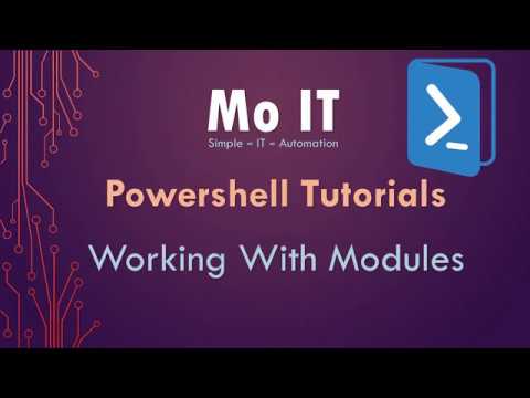 Powershell Tutorials - Working with Modules