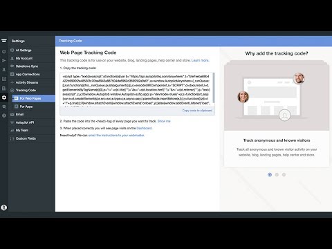 Autopilot Training: How to add the tracking code