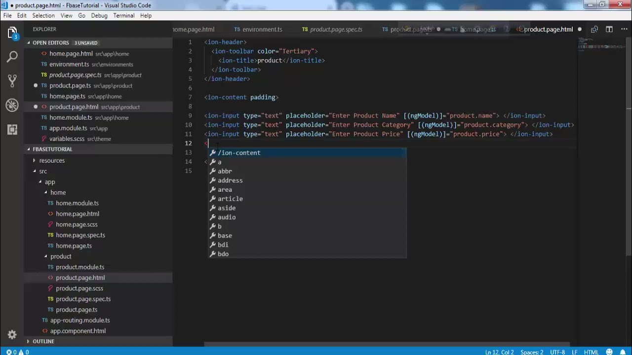 Input Page Design in Ionic | Ionic (Angular) App Development Tutorial Part - 11