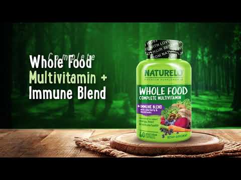 NATURELO Whole Food Multivitamin + Immune Blend