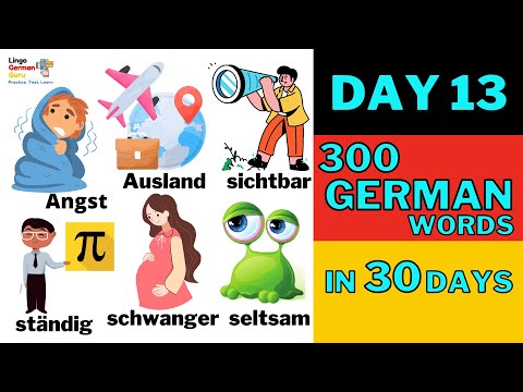 Learn German | Beginners | Day 13 : 10/300 | Learn 300 German Words | 30 Days