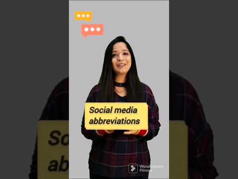 Social media abbreviations| Full forms used while chatting|SMS Language #shorts #english #vocabulary