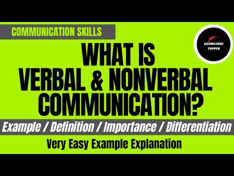 What is Verbal And Non Verbal Communication | Meaning of Verbal & Non Verbal Communication in Hindi