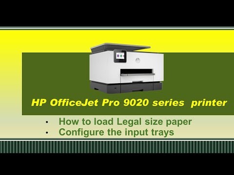 HP OfficeJet Pro 9010|9015|9018|9025|9028|9020 : Load legal size paper & configure input trays