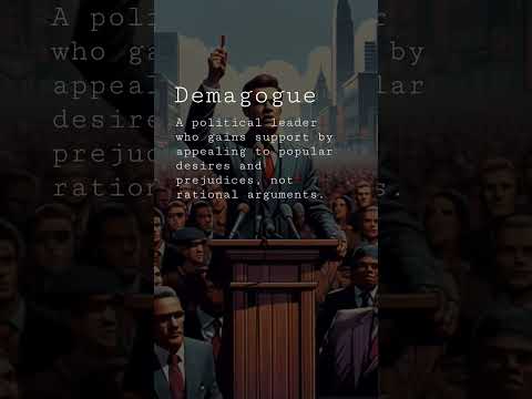 🧠 HOW TO REMEMBER THIS WORD 👇🏻 . 📚 Word of the day: Demagogue (noun) . ☀️ Definition: A political le