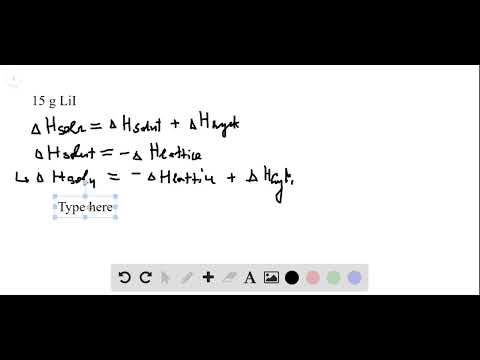 Lithium iodide has a lattice energy of 7 3 102 kJmol and a heat of hydration of 793 kJmol Find t