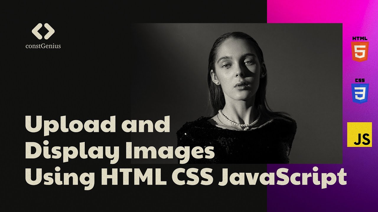 Upload and Display Image Using HTML CSS JavaScript