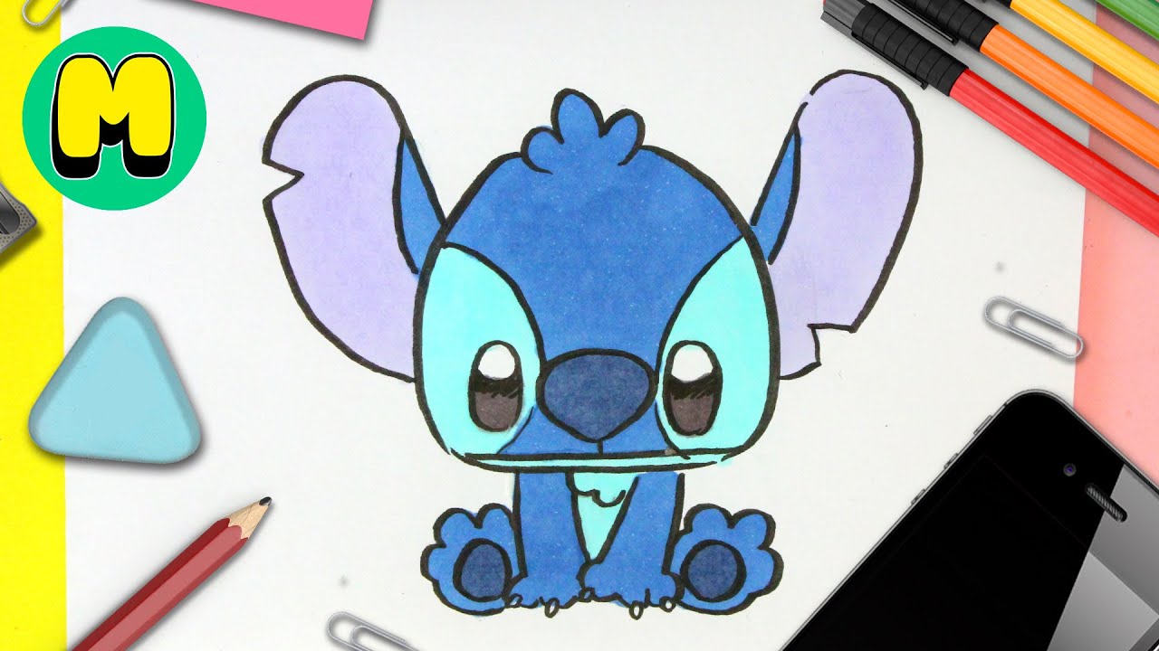 Learn how to draw Kawaii Stitch step by step!