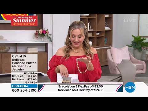 Bellezza Bronze Polished Puffed MarinerLink Necklace