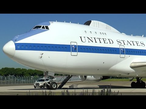 Boeing E-4B "Doomsday Plane" - Close-up at Le Bourget Airport!