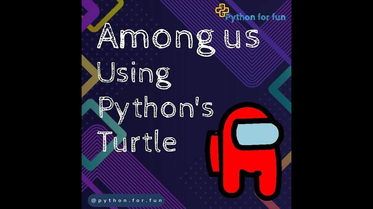 How to make amongus characters in python using turtle library