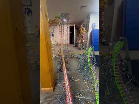 Knex recreation of Maxx Force at Six Flags Great America is complete!! #rollercoaster #knex