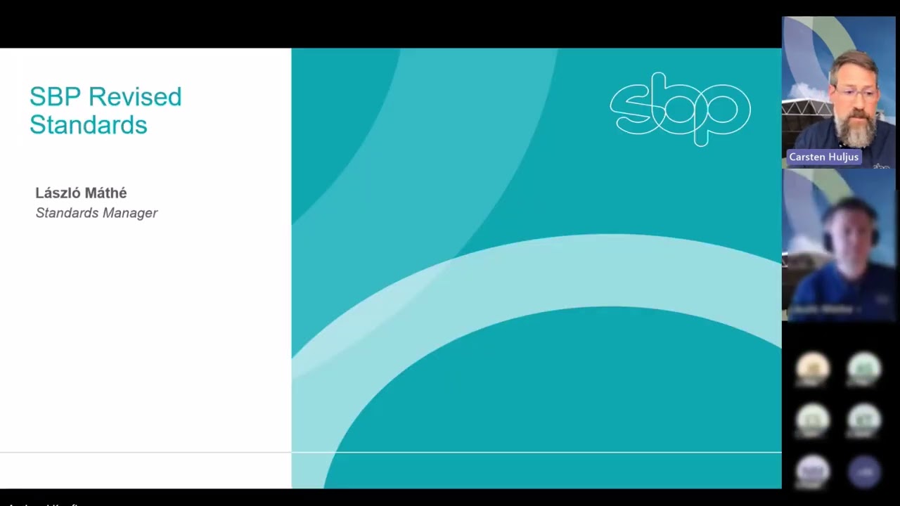 SBP Standards launch webinar 10 May 2023 recording