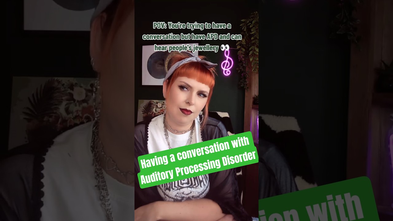 Auditory Processing Disorder can cause sound sensitivity 🫨 #metaltherapist #alttherapy #apd