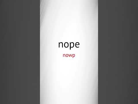 How To Pronounce Nope