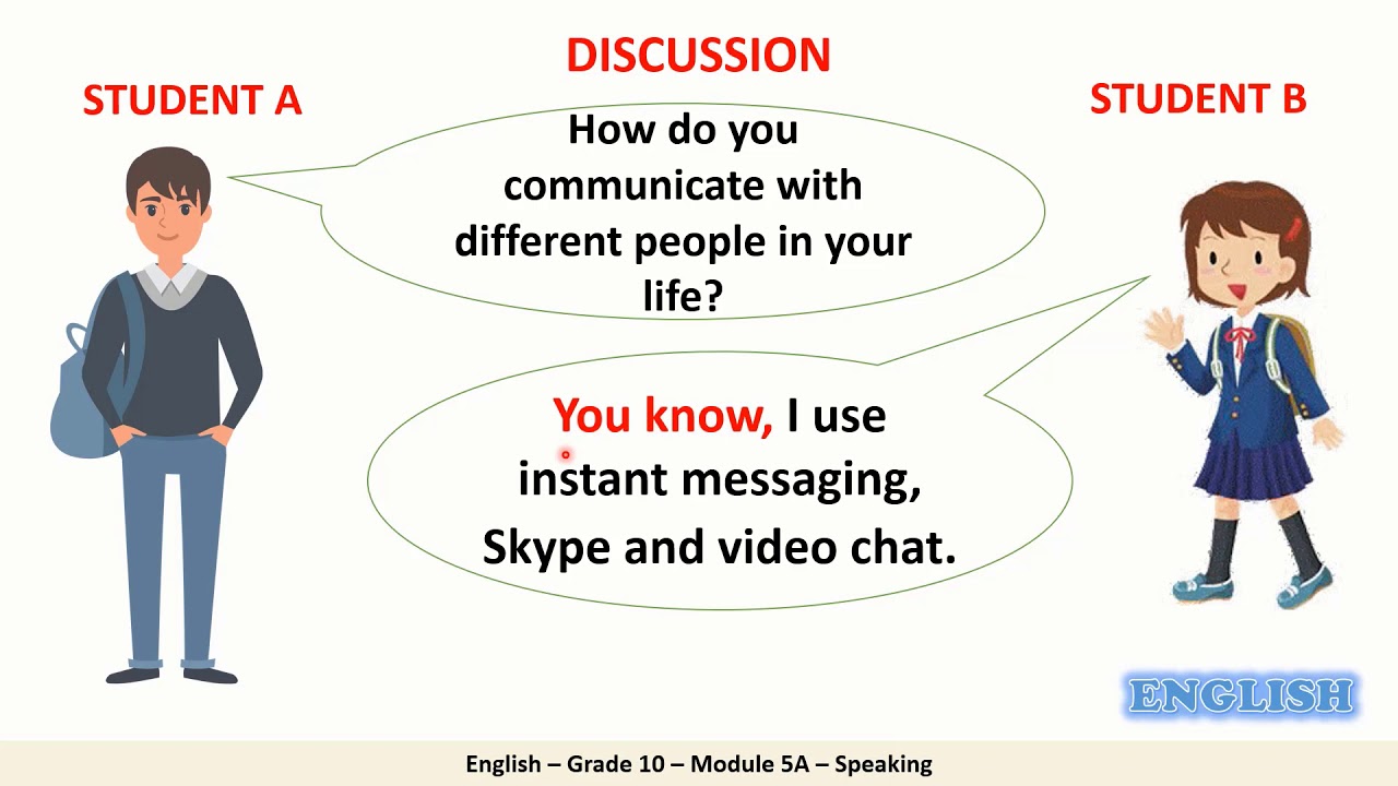 Grade10 English Module 5 Speaking 5a