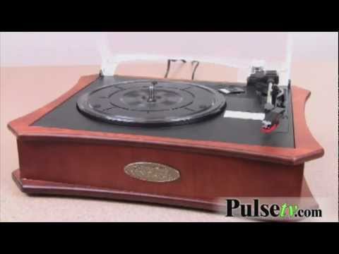 Pyle Pro Vintage Turntable Record Player with USB-PC Recording