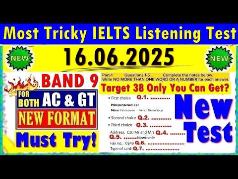 IELTS LISTENING PRACTICE TEST 2025 WITH ANSWERS | 16.06.2025