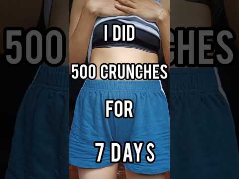 Abs in 7 days || I Did 500 Crunches daily for 1 week || *before & *after result
