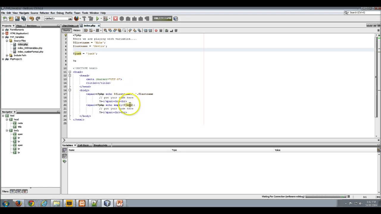 Ch 2 - PHP isset, empty, is_numeric