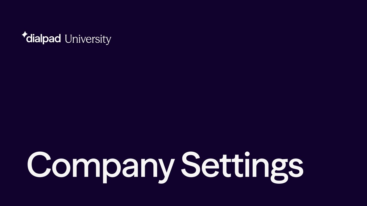 Your Settings - Company Settings