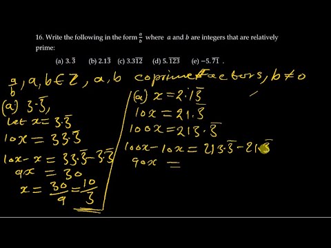 EXPRESSING DECIMAL RATIONAL NUMBERS INTO A FRACTION FORM