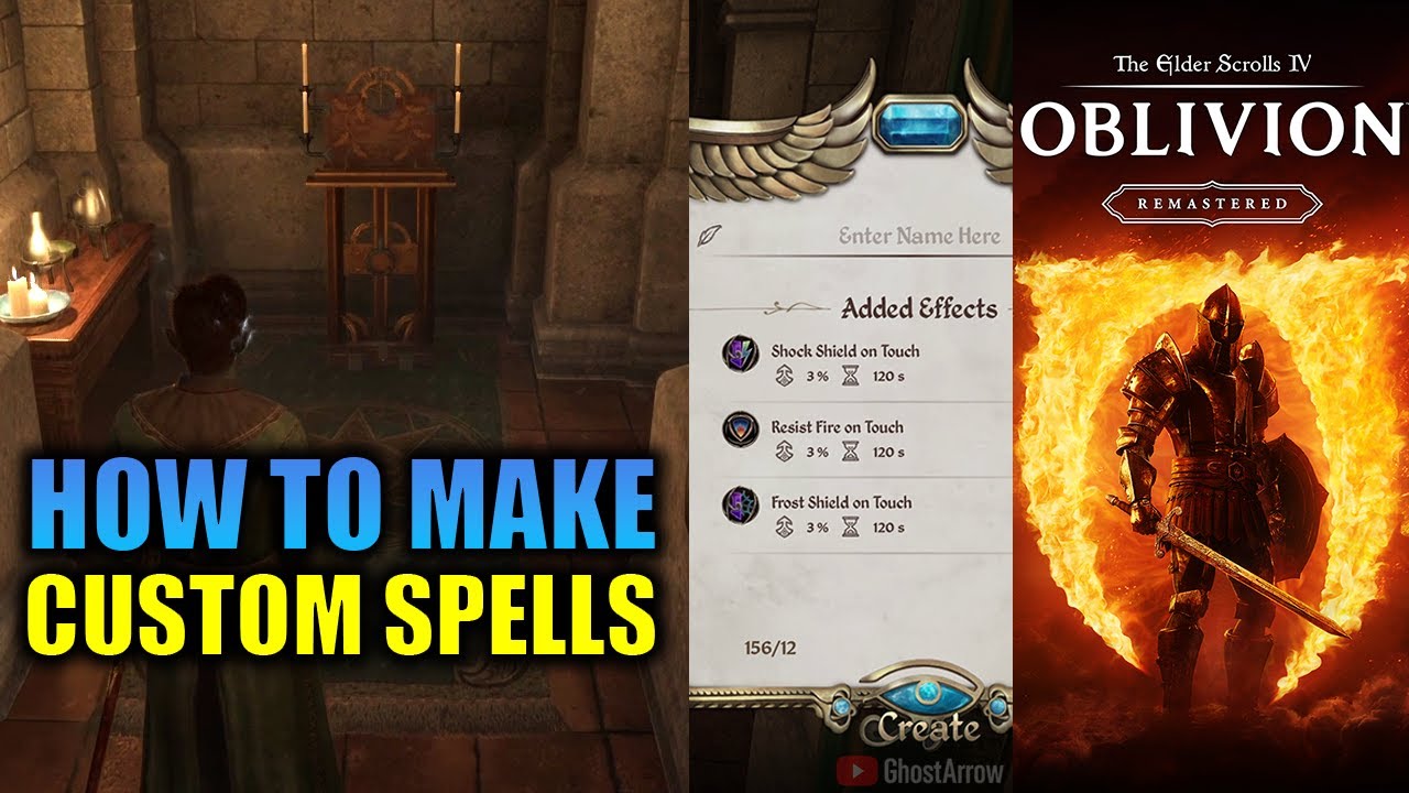 How to Make Custom Spells - Altar of Spellmaking Location | Oblivion Remastered