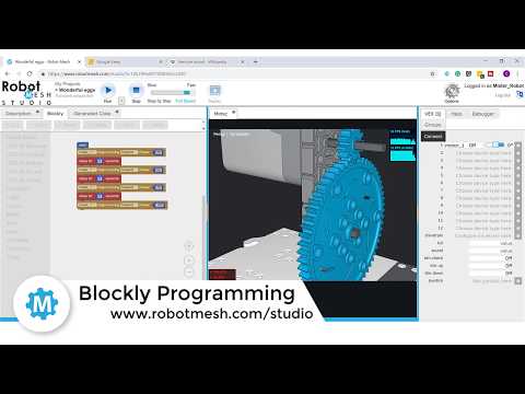 Programming a Robot Mesh Studio Mimic using Blockly
