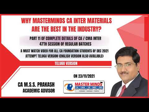 PART 11 WHY MASTERMINDS CA INTER MATERIALS ARE THE BEST IN THE INDUSTRY