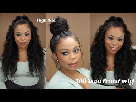 360 WIG INSTALL π₯| HALF UP HALF DOWN ANF HOW TO HIGH BUN | NO GLUE | GeniusWigs