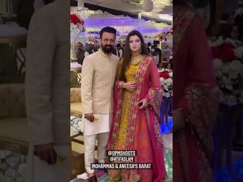 Most beautiful couple Atif Aslam and Sara bharwana at wedding