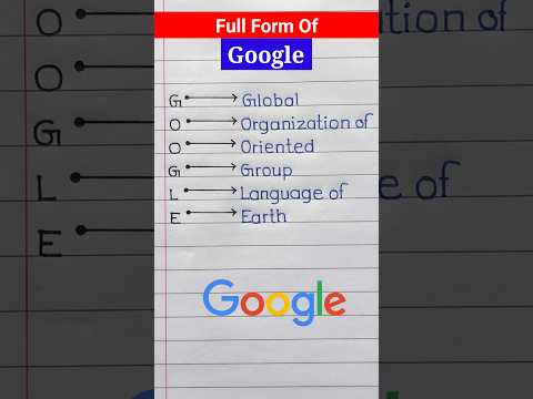 Full Form Of Google | #shorts #google #fullform