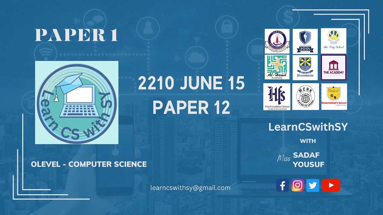 Full Solved paper 2210 May / June 2015 Paper 12 - paper 1 #cambridge #computerscience #paper1
