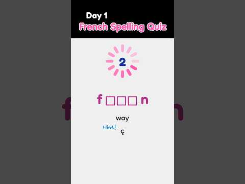 [Day 11] French Spelling Quiz #studyfrench #frenchforbeginner #anglais #french #english